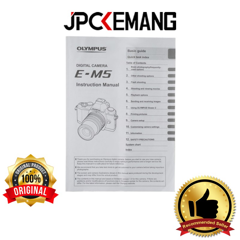 Jual Olympus E-M5 Manual Book Original | Shopee Indonesia