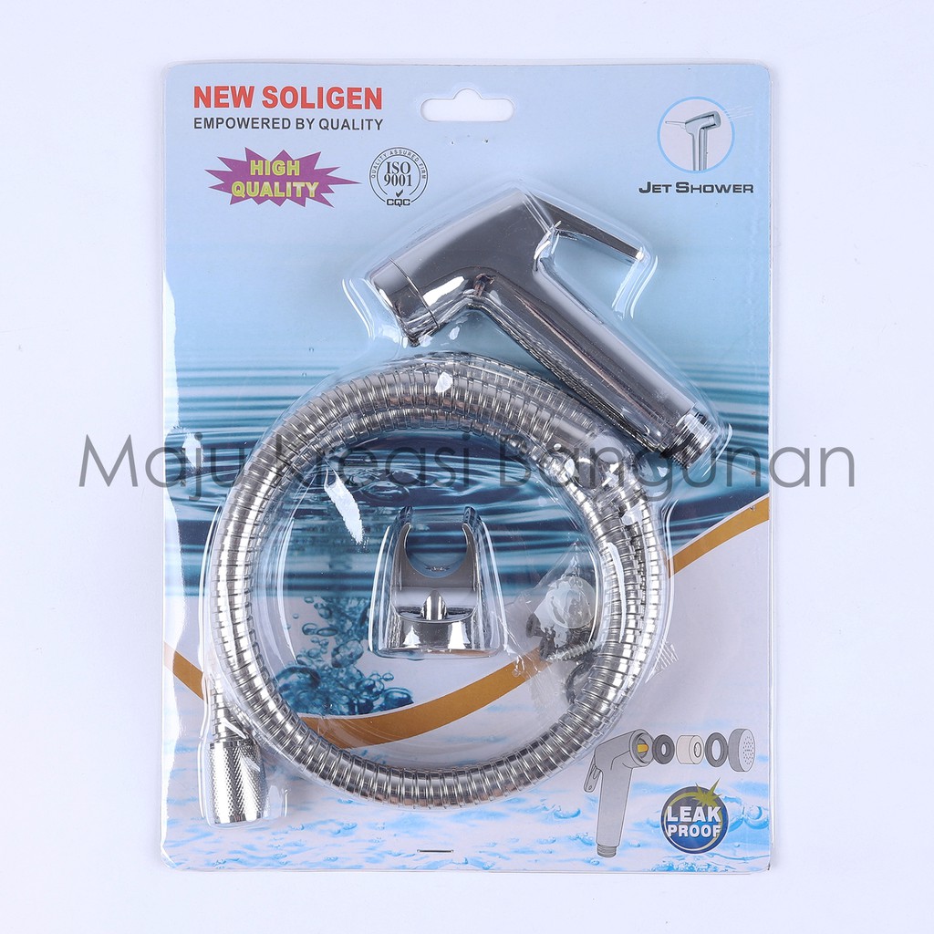 Jual Jet Shower SOLIGEN Set Kepala Washer Toilet Cebok Chrome Selang Stainless Nekel Nikel Bidet ...