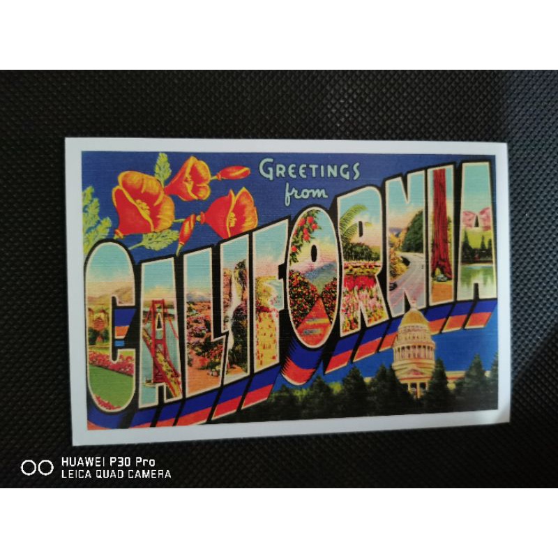 Jual kartu pos greetings from California/greetings from postcard ...
