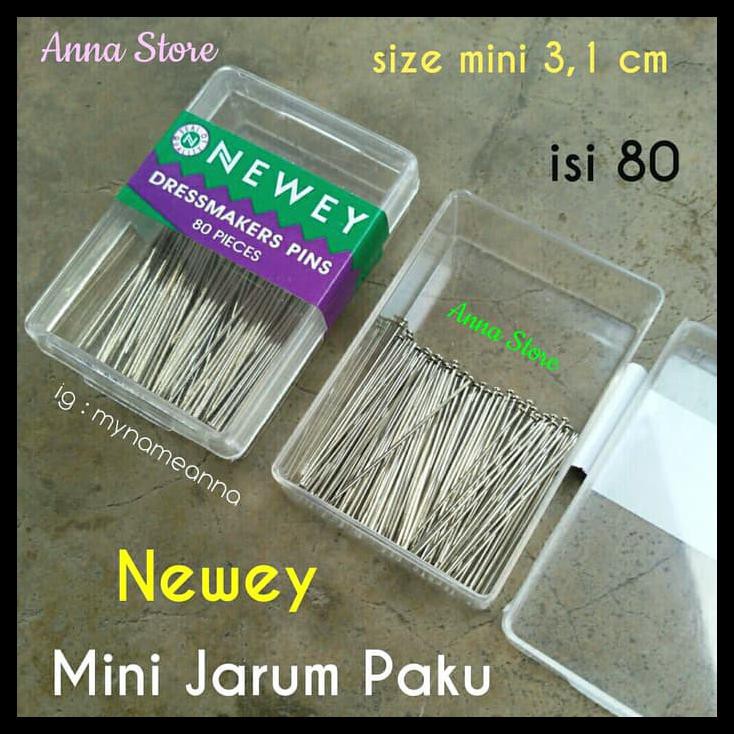 Jual HARI INI Mini Jarum Pentul Paku Premium Newey Isi 80 | Jarum ...
