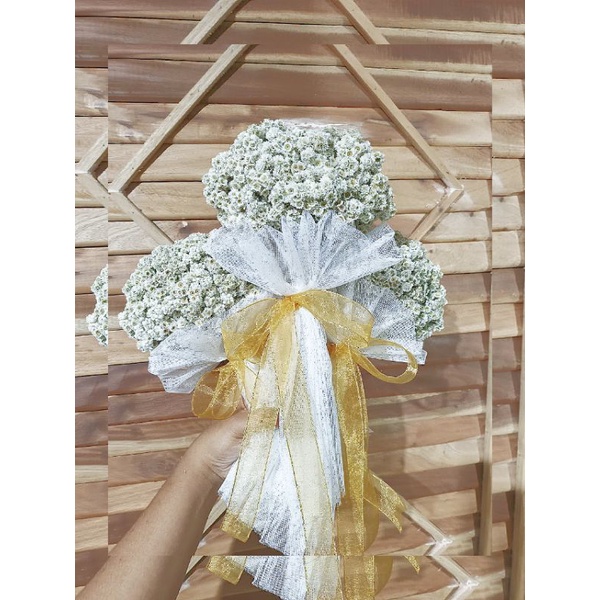 Jual Buket Bunga Bridesmaid Wedding Bouquet Edelweis | Shopee Indonesia
