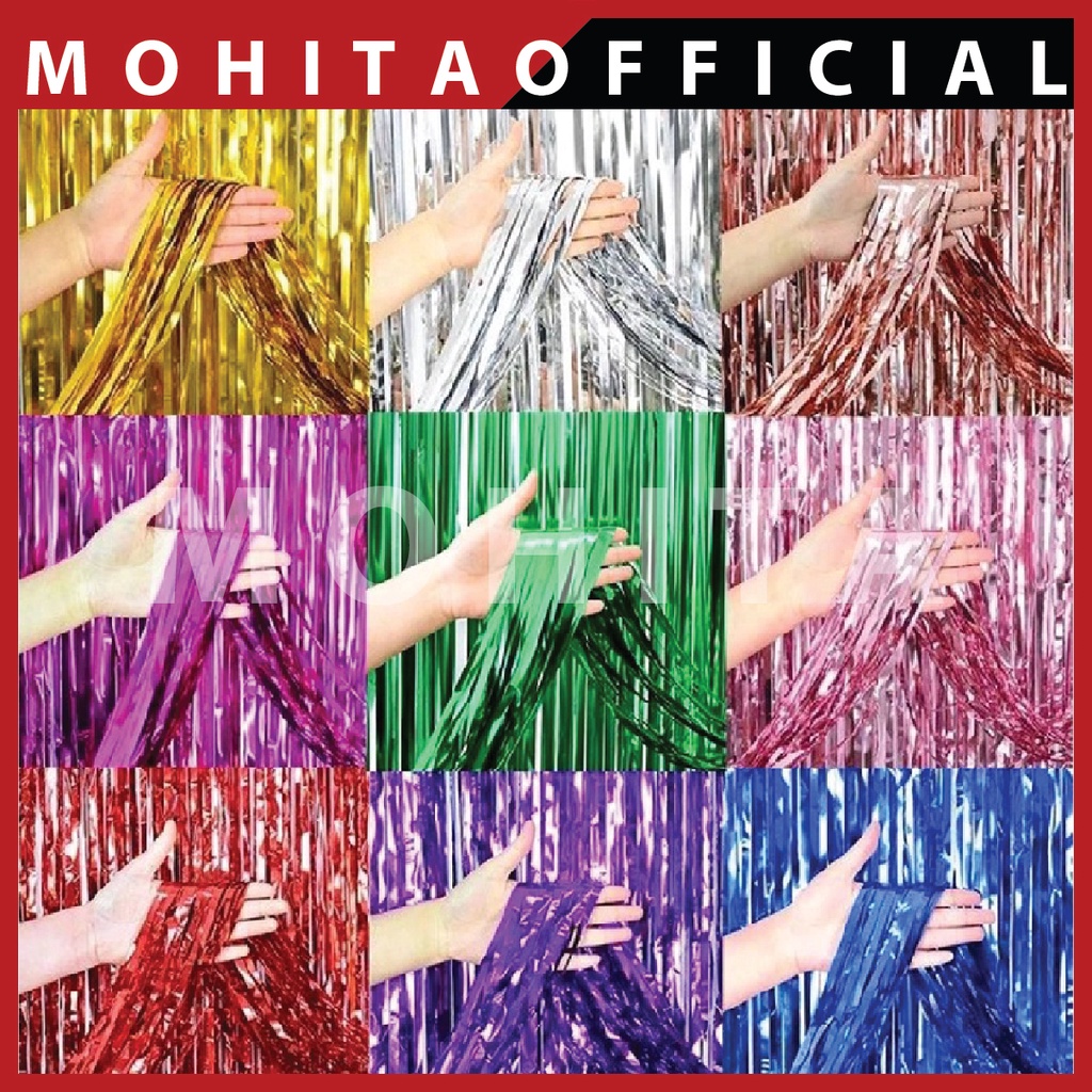 Jual tirai ulang tahun/tirai foil/tirai foil ulang tahun/tirai rumbai ...