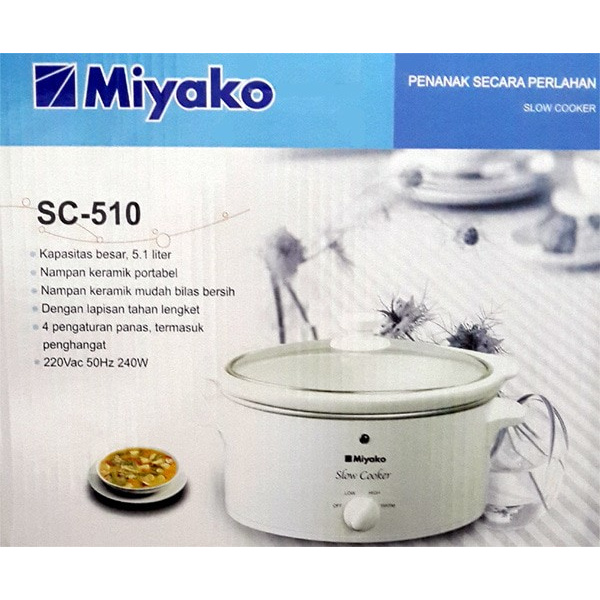 Jual mke62vt Miyako Slow Cooker 5 Liter Sc-510 Dr5Rdr | Shopee Indonesia