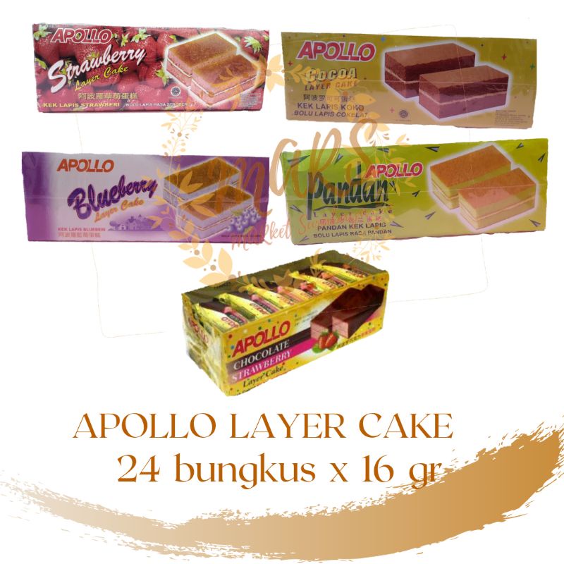 Jual Apollo layer cake bolu 24 pcs x 18 gr | Shopee Indonesia