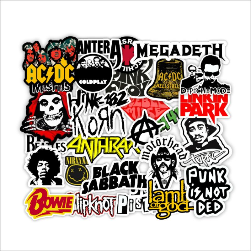 Jual Stiker paket sticker band isi 25pcs | Shopee Indonesia