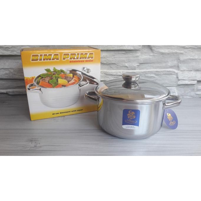 Jual PANCI BIMA PRIMA SAUCEPOT 18 CM STAINLESS STEEL KUALITAS EXPORT ...