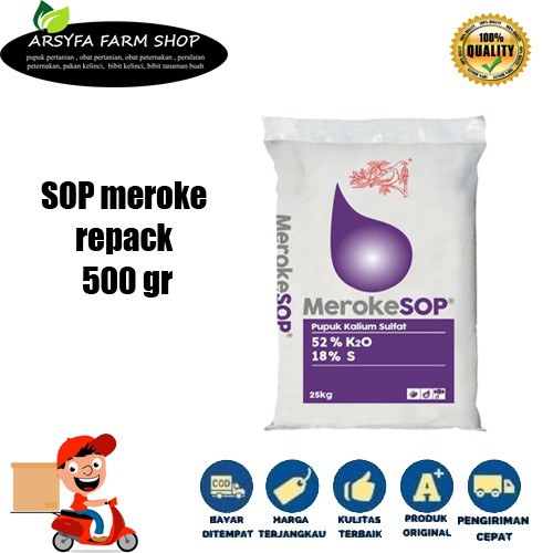 Jual Meroke SOP Pupuk Kalium Sulfat Hidroponik 500 gr | Shopee Indonesia
