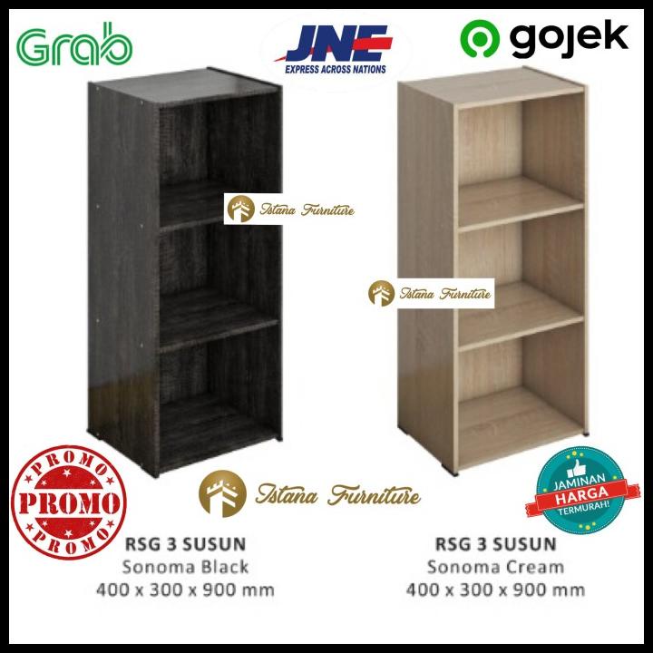 Jual Rak Serbaguna Rak Buku Lemari Buku 3 Susun Kayu Rak Portable Murah | Shopee Indonesia