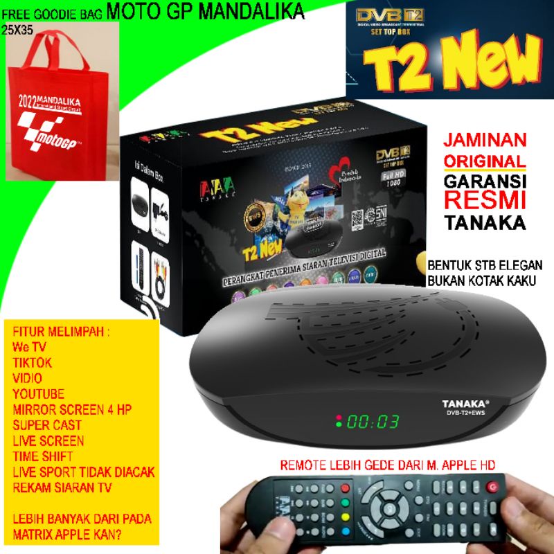 Jual SET TOP BOX TANAKA T2 NEW SNIPER OVAL DVB2IP BISA 4 DEVICE FITUR ...