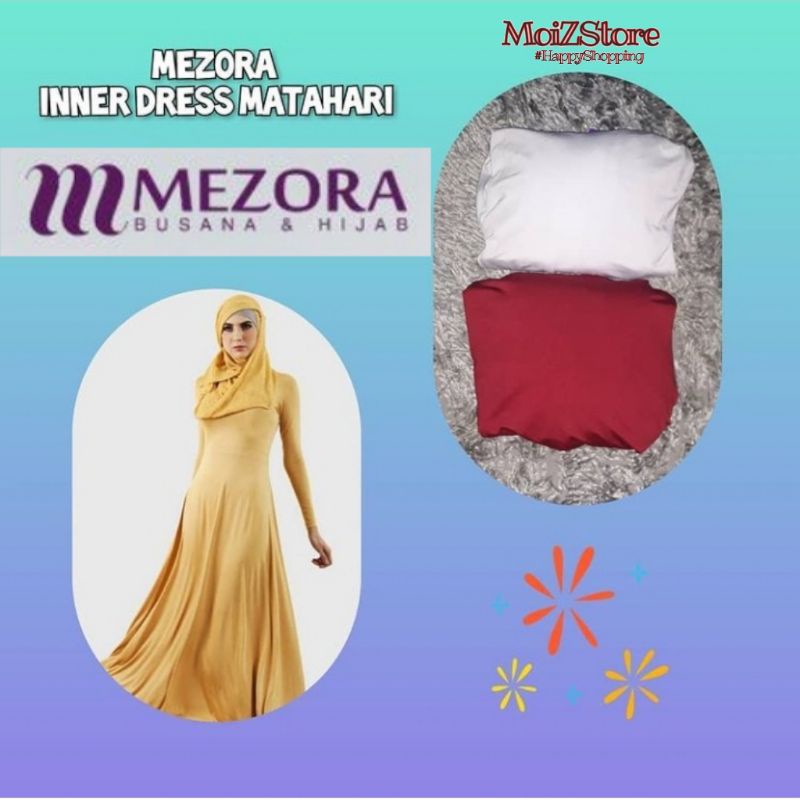 Jual Inner Dress Gamis Matahari Mezora / Iner Dress Dalaman Baju Gamis ...