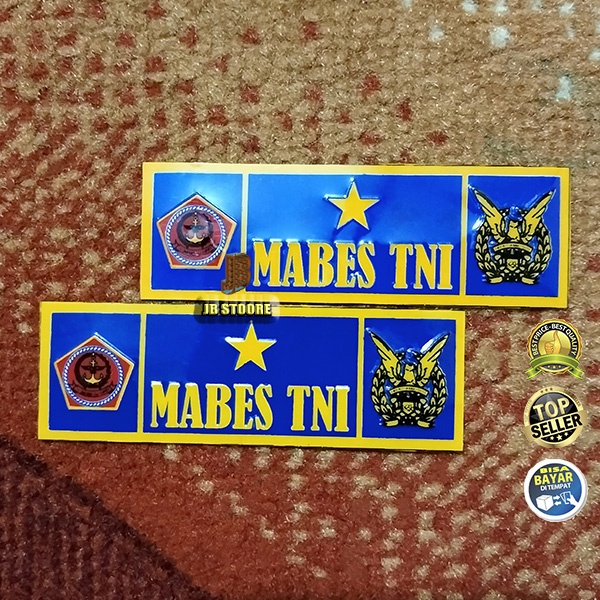 Jual Stiker Mabes TNI AU Biru Timbul Sepasang / Stiker Plat Mabes Tni ...
