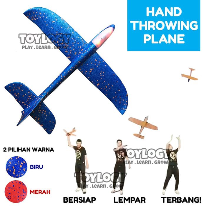 Jual Mainan Outdoor Lempar Pesawat Terbang Hand Throwing Plane Airplane ...