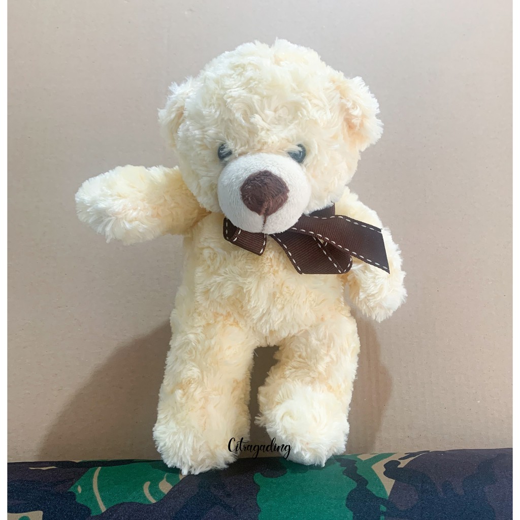 Jual BONEKA BERUANG TEDDY BEAR PUTIH PREMIUM BESAR PITA COKLAT SOUVENIR ...