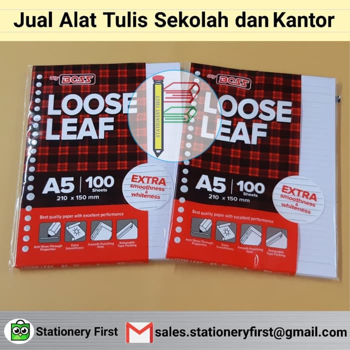Jual Loose Leaf Kertas File Binder A5 isi 100 | Shopee Indonesia