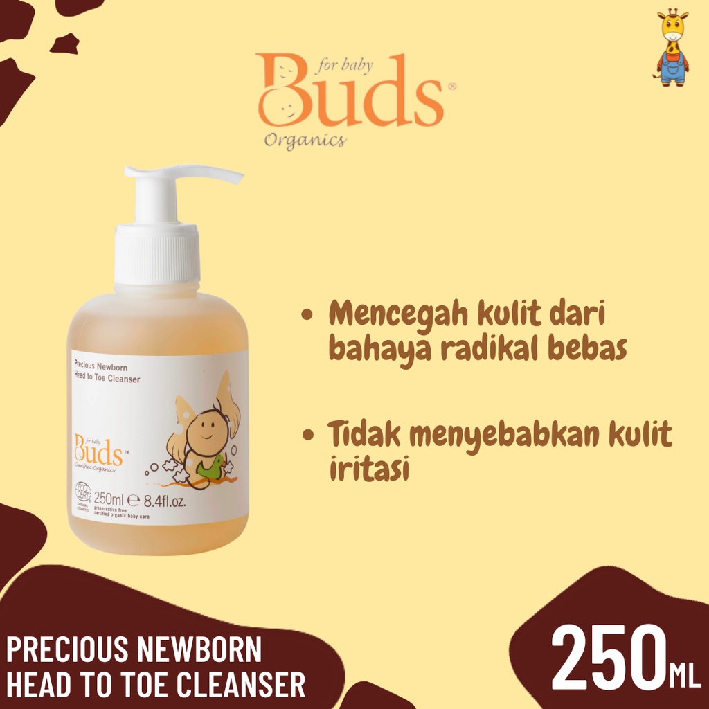 Jual BUDS Precious Newborn Head To Toe Cleanser 250ml | Shopee Indonesia