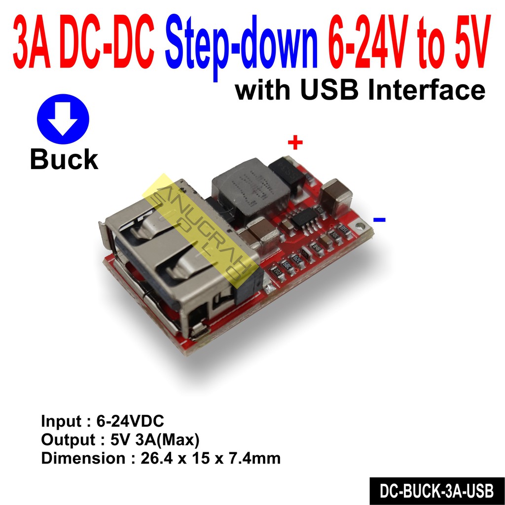 Jual DC-DC Step Down Buck Module Mobile Charger 3A Stepdown Modul Cas ...