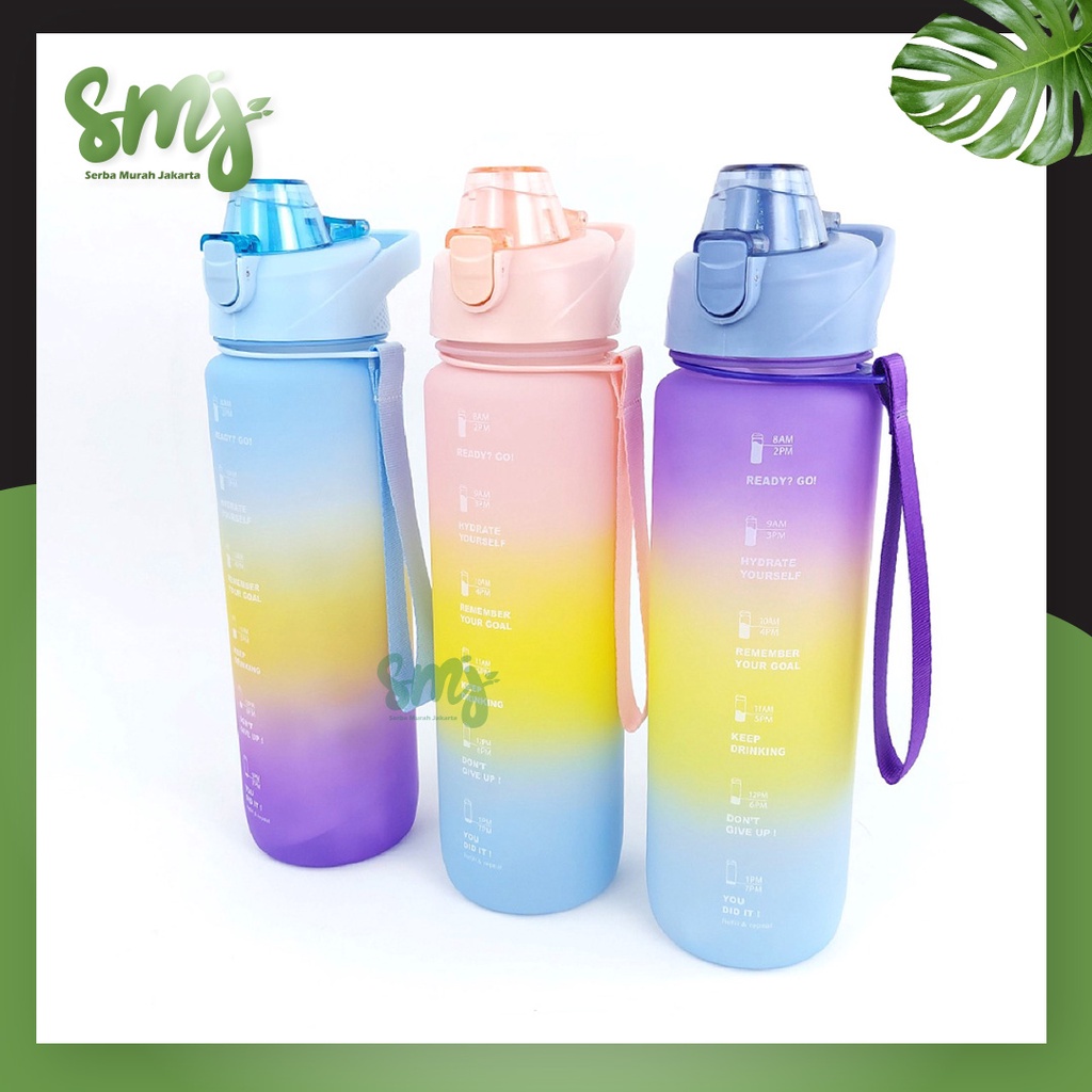 Jual SMJ - Botol Viral 1 Liter Botol Minum Motivasi Penanda Waktu Botol ...