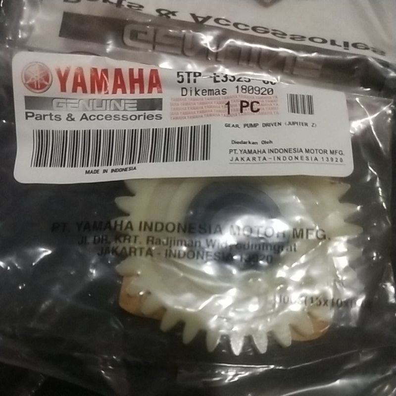 Jual 5TP-E3325-00 Gear pump driven Jupiter Z - Ger pompa oli besar Jupiter Z asli Yamaha ...