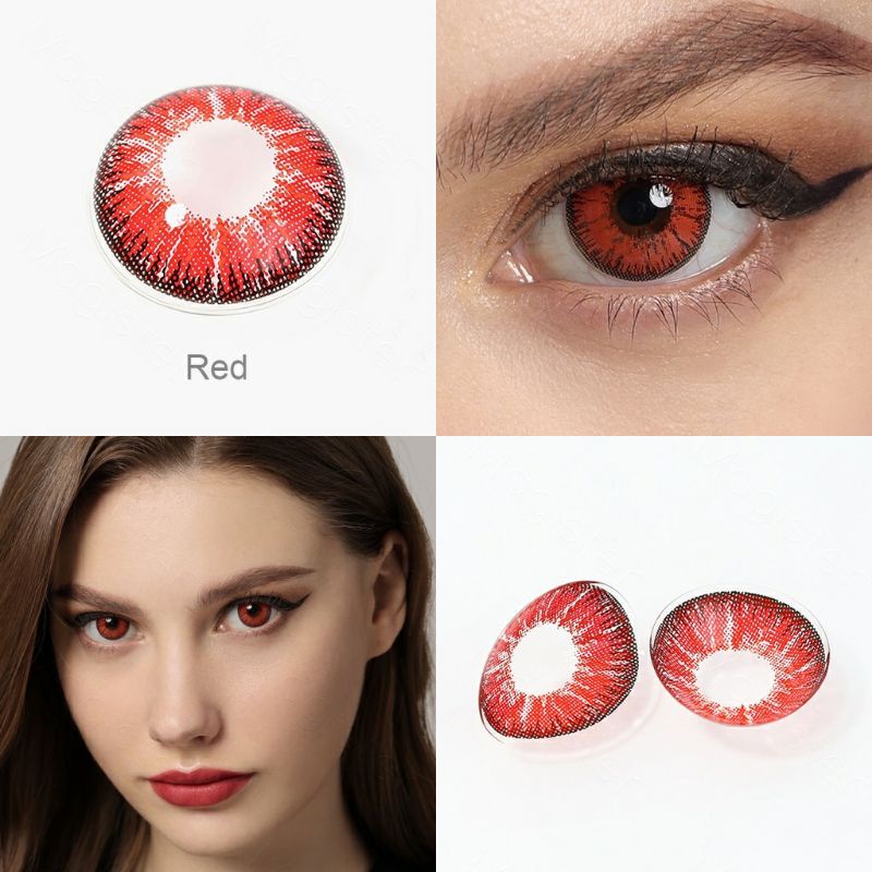 Jual [Ready] Softlens Cosplay Bisa Minus Viga Red | Shopee Indonesia