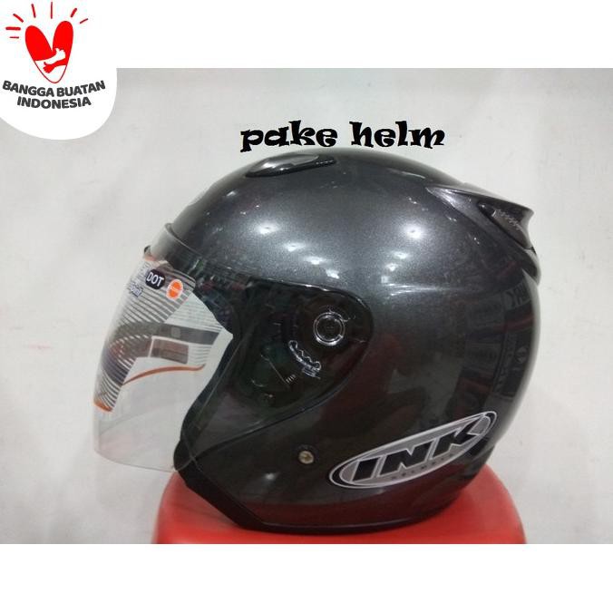 Jual HELM INK CENTRO JET SOLID GUN METAL ABU ABU TUA 100% ORIGINAL ...