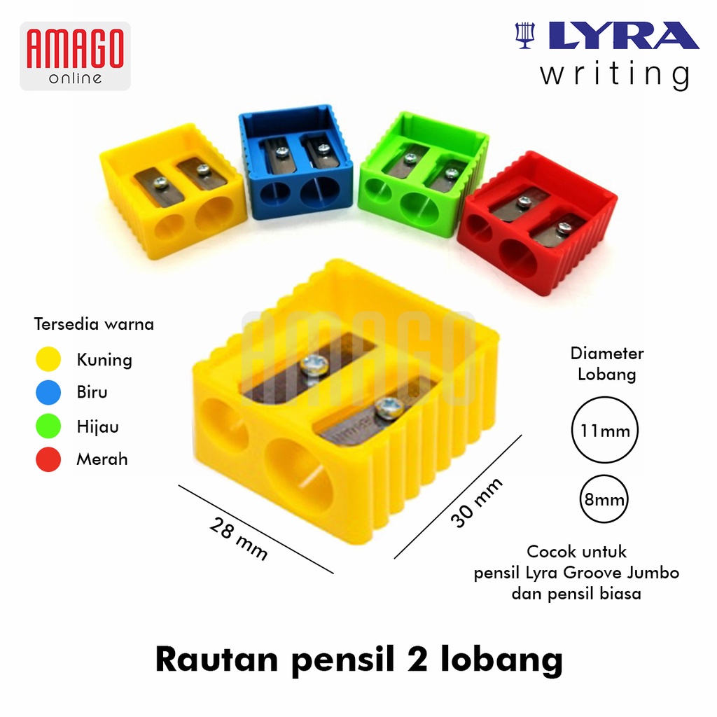Jual LYRA Double Holed Sharpener - Rautan Pensil MURAH - Peruncing ...