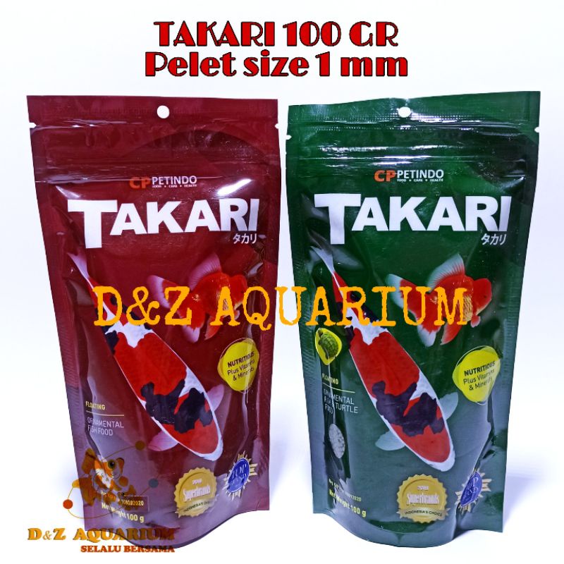Jual Pakan Ikan Takari Fish Food Merah Red Green Hijau Butiran Kecil ...