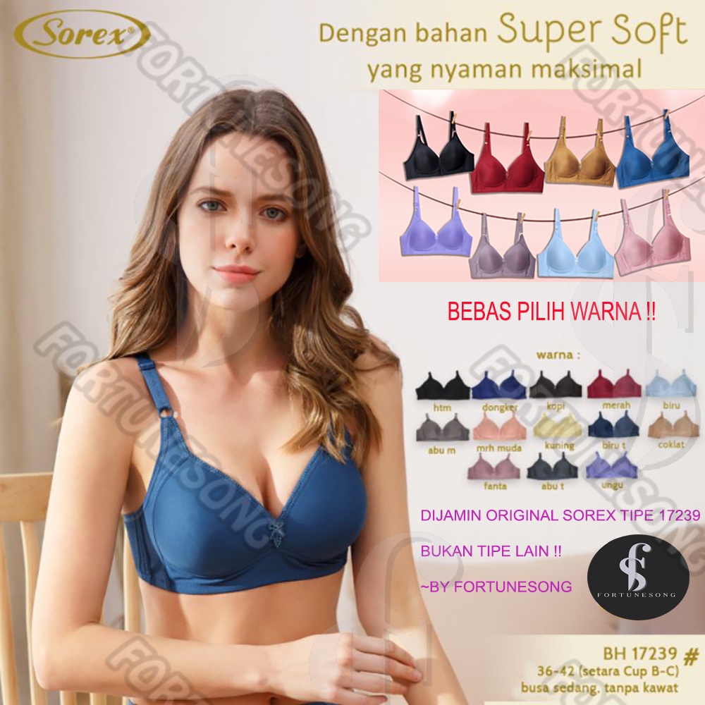 Jual [Pilih Warna'] Bra Sorex Super Soft Tanpa Kawat Aneka Warna Cup ...