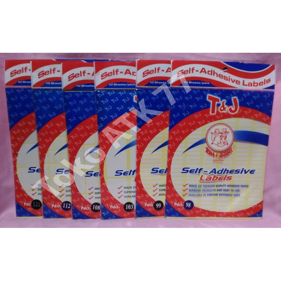 Jual Stiker Sticker Label Undangan TipeX Tipe X Nama Tom & Jerry TJ 98 ...