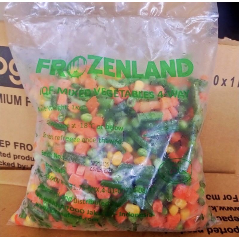 Jual Mix Vegetable 4/3 way 1 kg sayuran beku | Shopee Indonesia