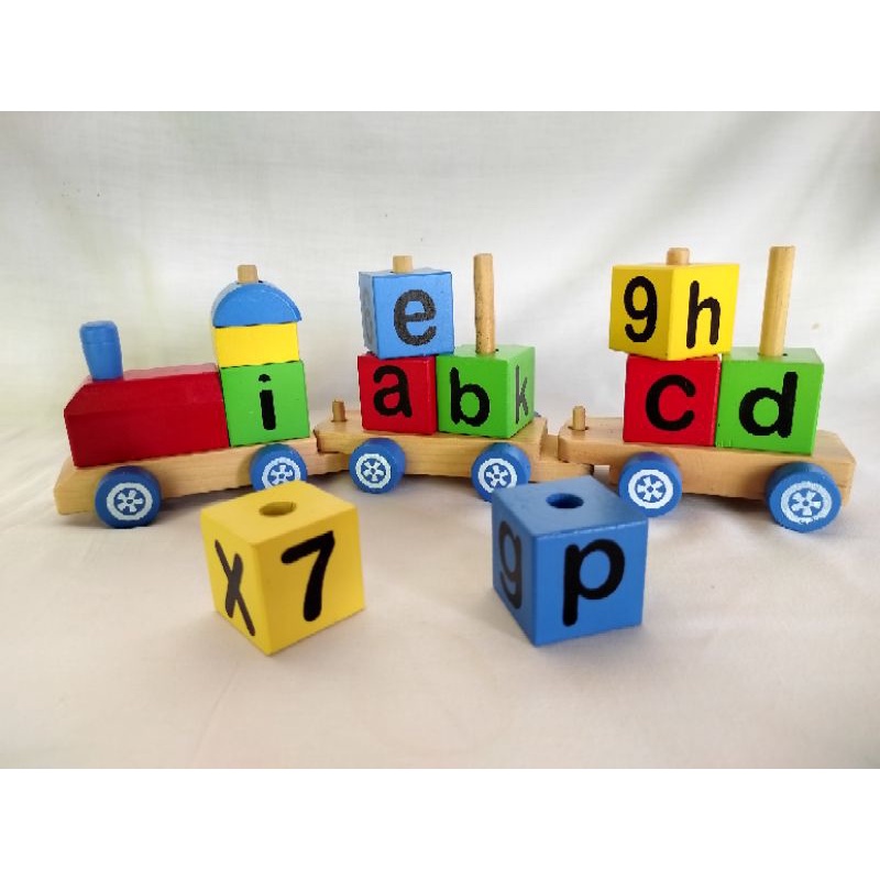 Jual Kereta Balok Tarik Huruf Abjad | Shopee Indonesia