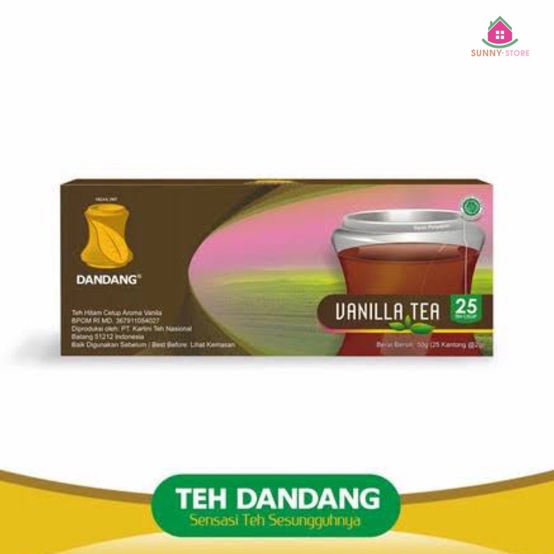 Jual Teh Dandang Vanilla FREE Containmini - Teh Celup isi 2 box @25 tea ...