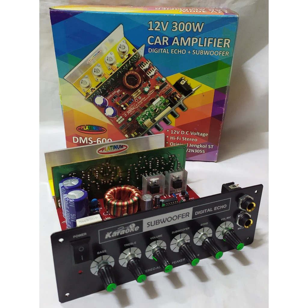 Jual Kit Platinum Audio Mobil DMS-600 Car Amplifier Plus Echo-Subwoofer ...