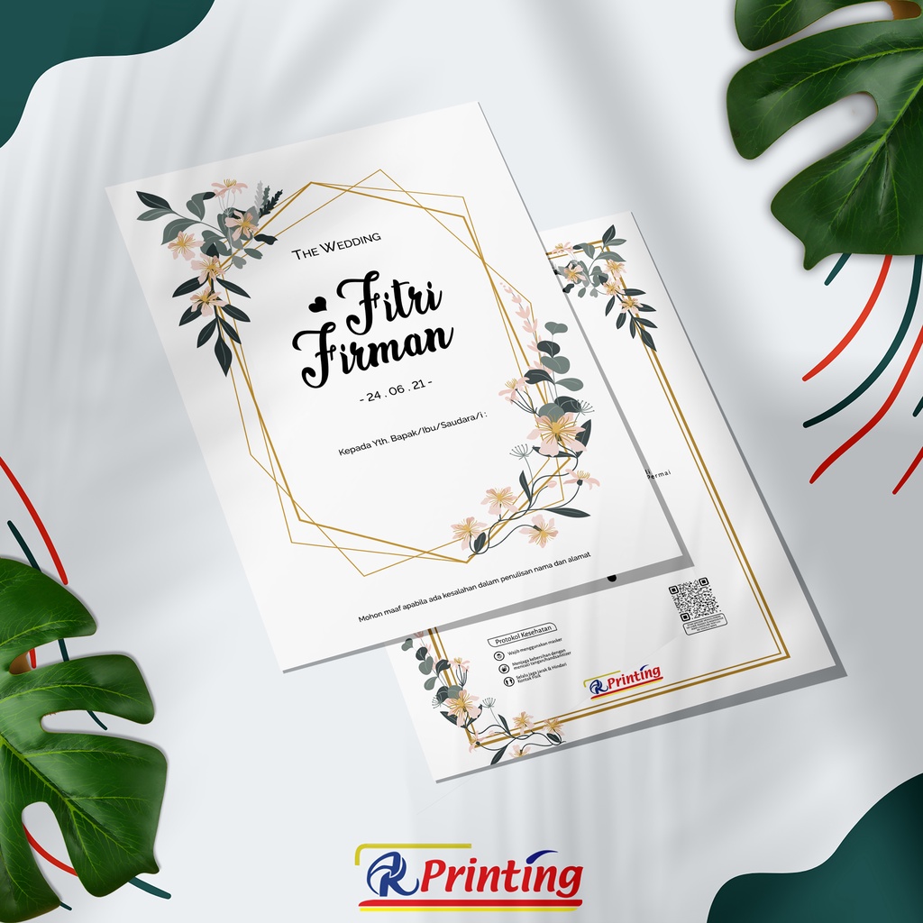 Jual Undangan Pernikahan Murah unik elegan Rustik Rustic Bunga COD ...