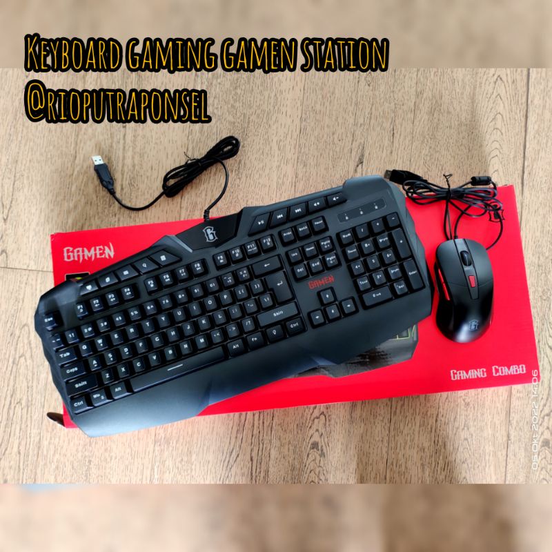 Jual KEYBOARD+MOUSE SET GAMING GAMEN STATION ORIGINAL | Shopee Indonesia