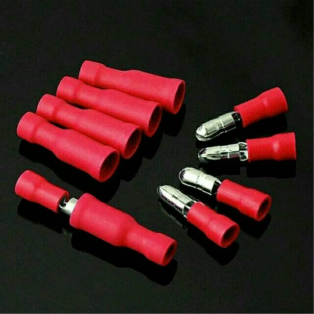 Jual Red Crimp Connectors, terminal konektor penyambung Kabel Merah ...