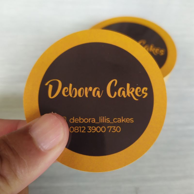 Jual 100 Pcs Stiker Label Bulat Diameter 5 cm Bahan Kromo | Shopee ...