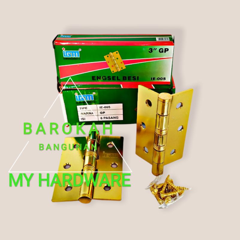 Jual Engsel 3" Inch Kuningan IGM | Engsel Kuningan 3" Inch | Shopee ...
