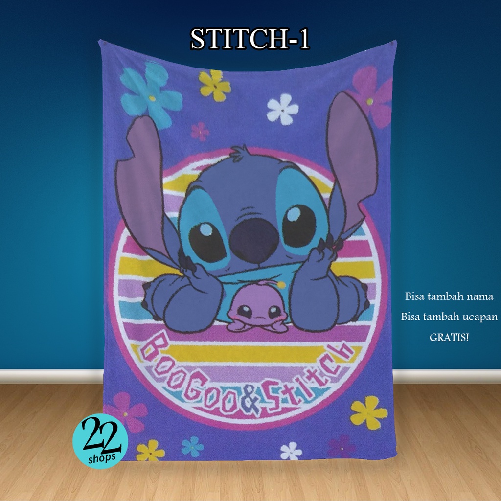 Jual Selimut Lucu Karakter Kartun - Selimut Lilo and Stitch - Stitch and BooGoo - Selimut Design ...