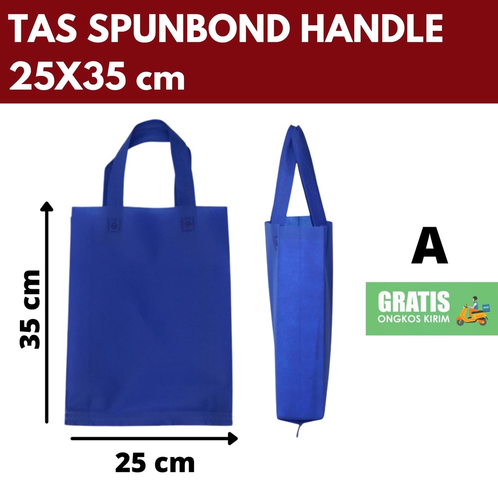Jual TAS SPUNBOND GOODIE BAG 25x35 cm BIRU BCA/BIRU MUDA/BIRU POCARI ...