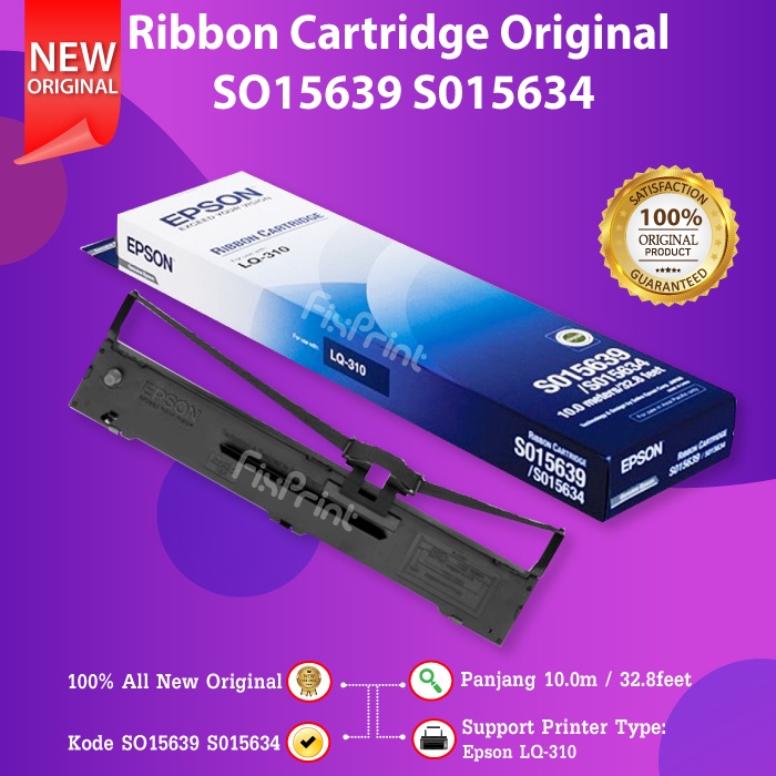 Jual Ribbon Cartridge + Pita Epson LQ310 LQ-310 Original S015634 ...