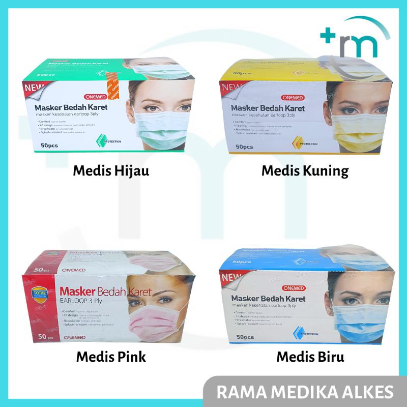 Jual Masker Medis Karet Onemed Masker Earloop Harga Per Box Isi 50