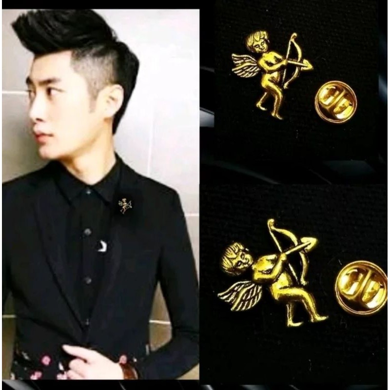 Jual Metal Gold Cupid Angel Pin Bros Jas Kameja Tuxedo Mens Pria | Shopee Indonesia
