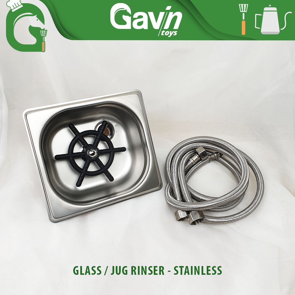 Jual Jug Rinser Stainless - Glass Rinser Pitcher Cup Washer Bar Cleaner ...