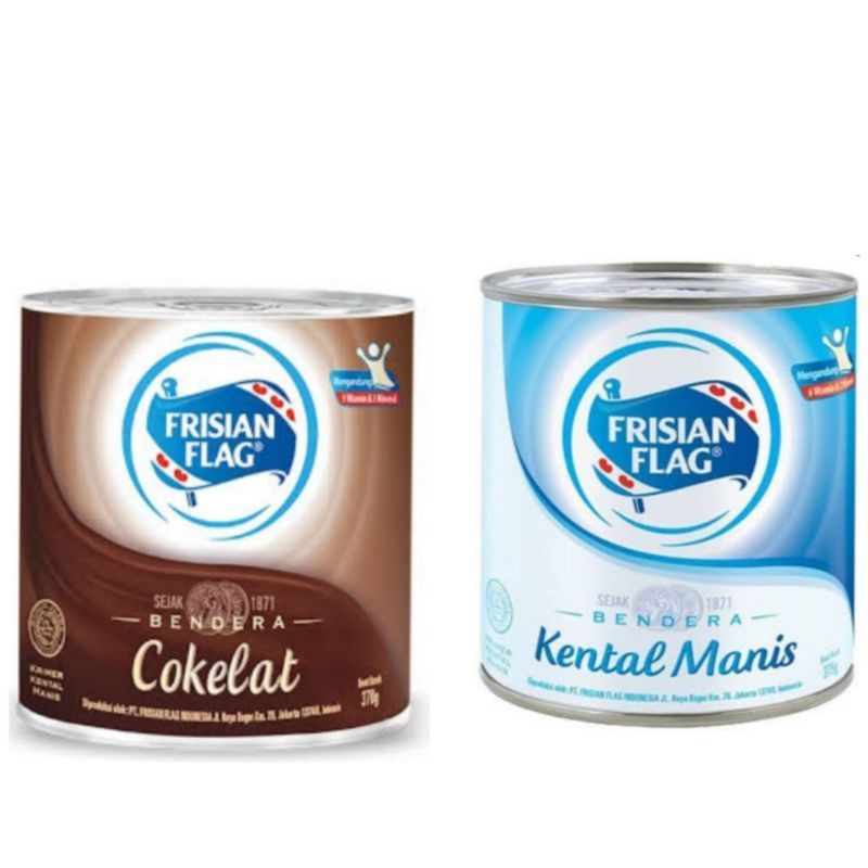 Jual Susu Bendera Kaleng Frisian Flag Susu Kental Manis 370 g | Shopee ...