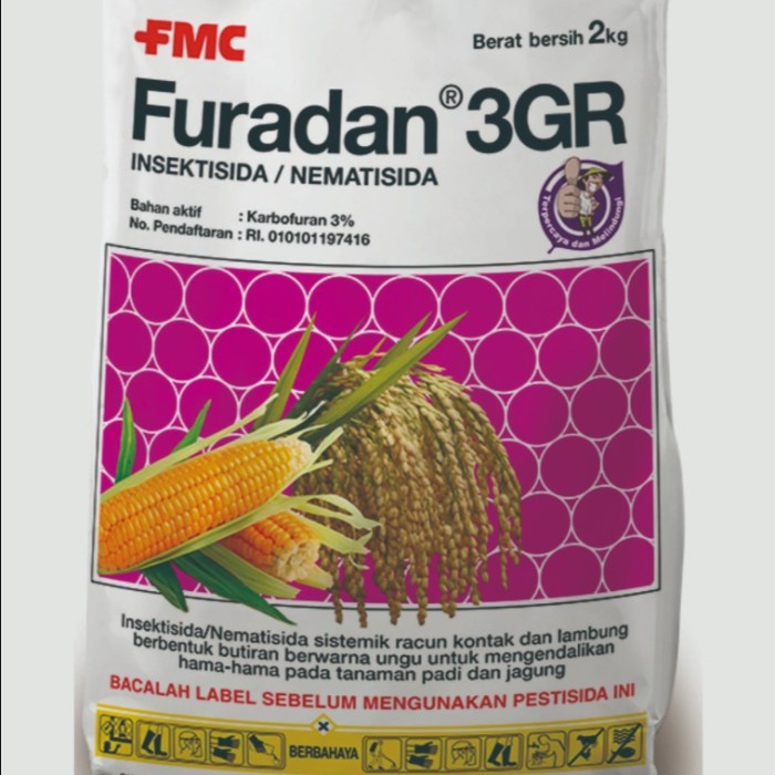 Jual INSEKTISIDA/NEMATISIDA FURADAN 3GR OBAT URET TANAH Kemasan 1 Kg ...