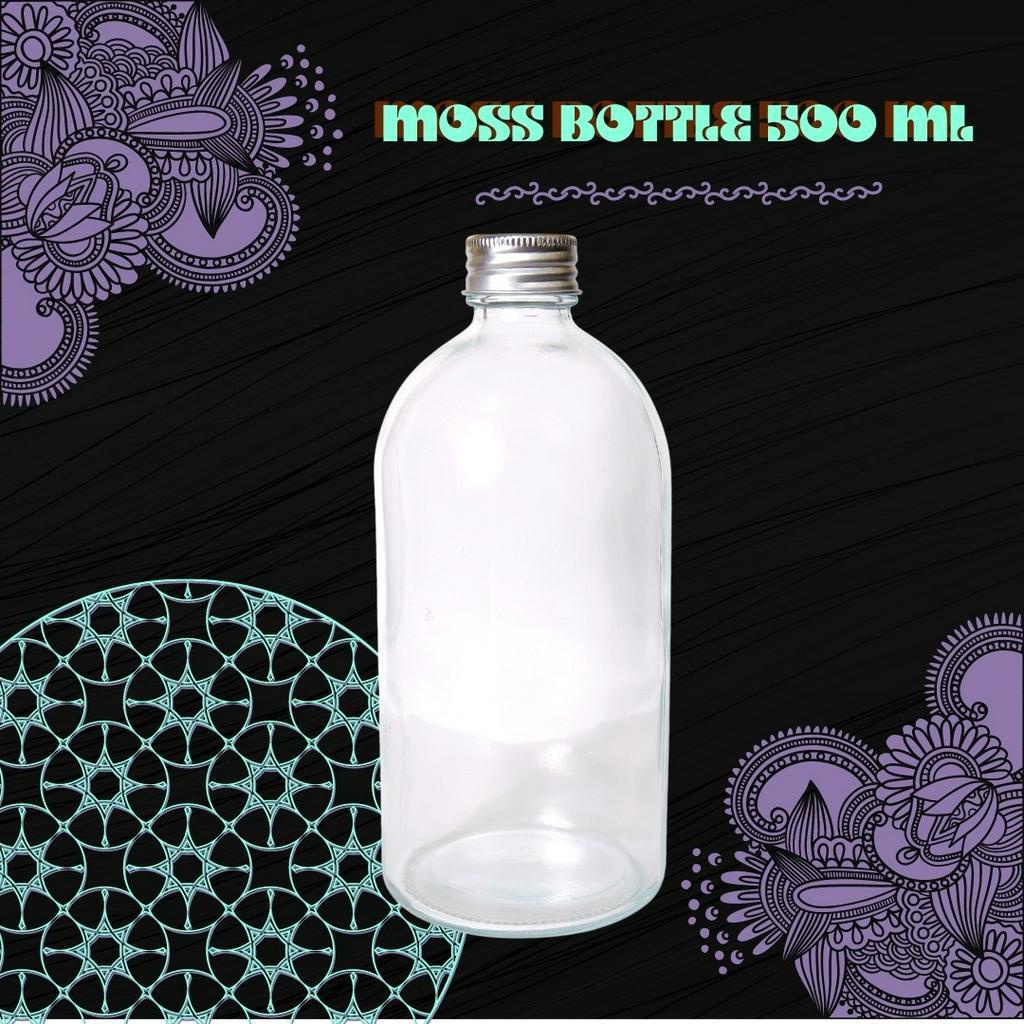 Jual MOSS Glass Bottle 500 mL | Botol Kaca Tutup Stainless | Shopee ...