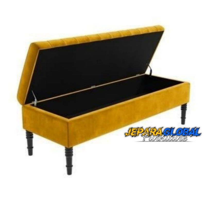 Jual Kursi sofa stool box yellow ( kursi tamu jati, kursi sofa jati ...