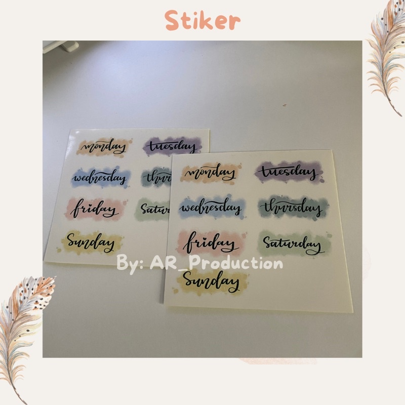 Jual STIKER HARI AESTHETIC | Shopee Indonesia