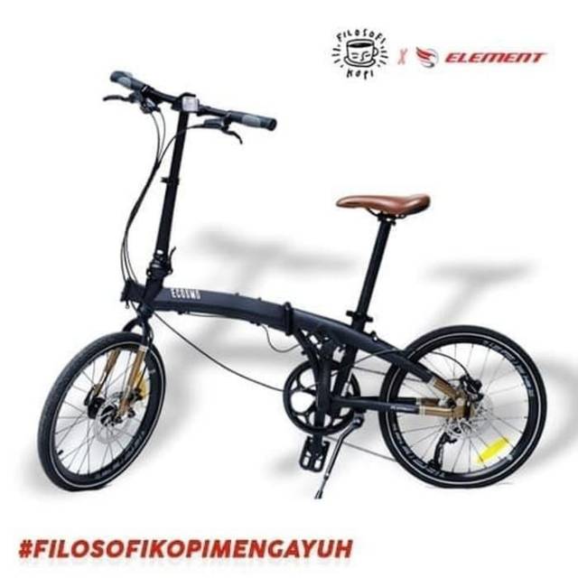 Jual Sepeda lipat element Ecosmo 9 special edition Filosofi Kopi ...