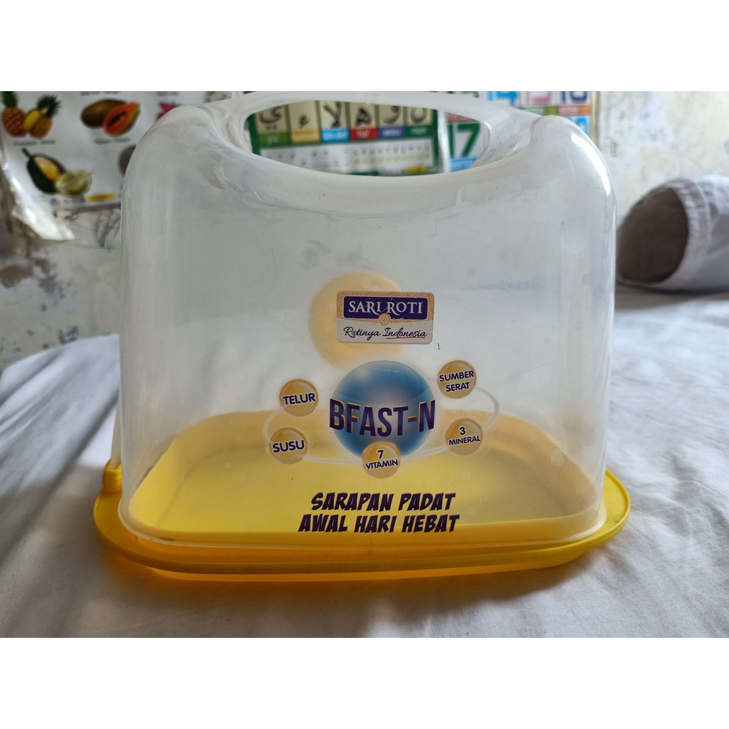 Jual [PRELOVED] Sari Roti Original Tempat Wadah Kotak Roti | Shopee ...